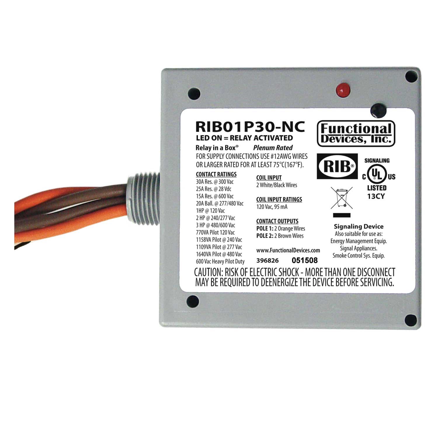 Functional Devices RIB01P30-NC | Power Relays | EnergyControl.com