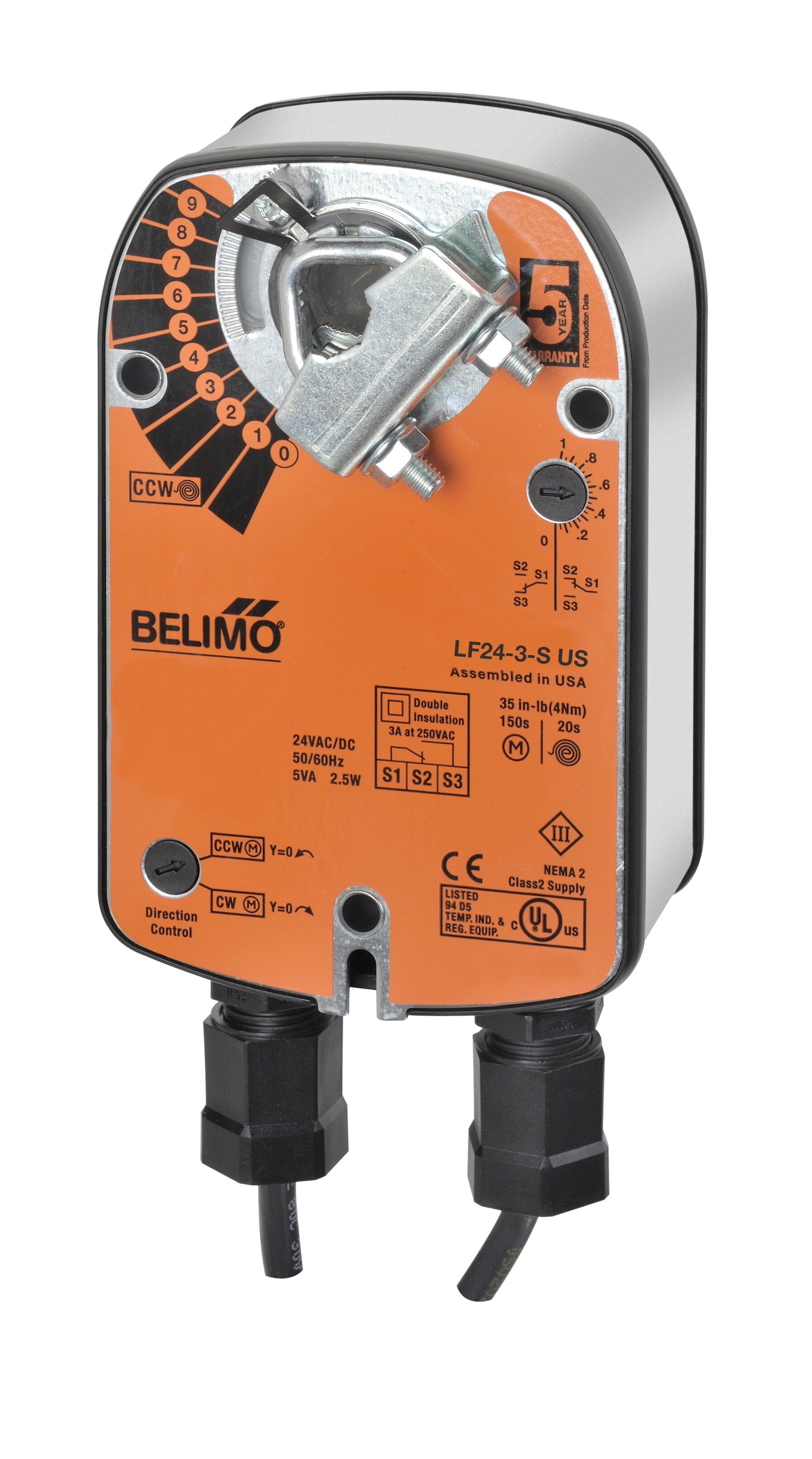 Belimo LF24-3-S US | Spring Return Damper Actuators | EnergyControl.com