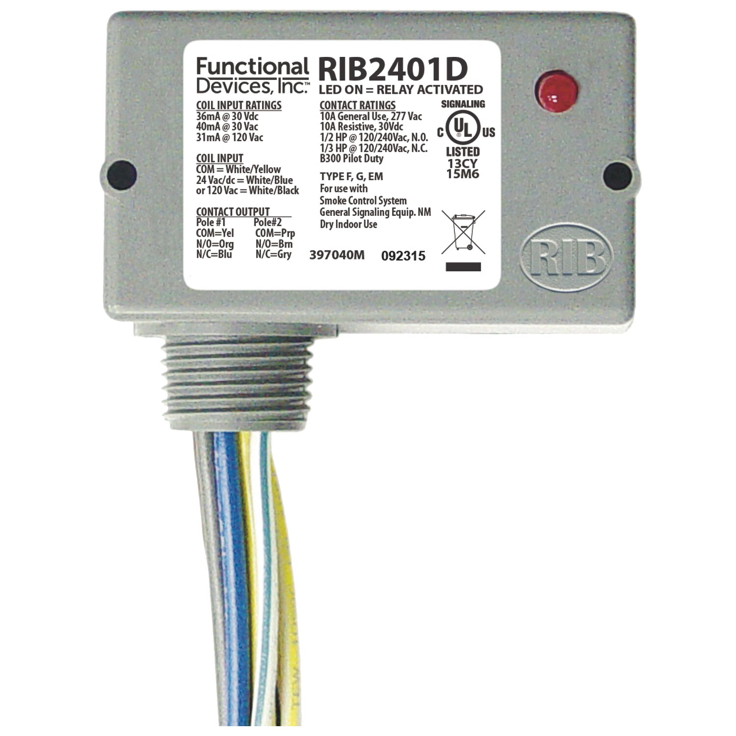 Functional Devices RIB2401D | Pilot Relays | EnergyControl.com