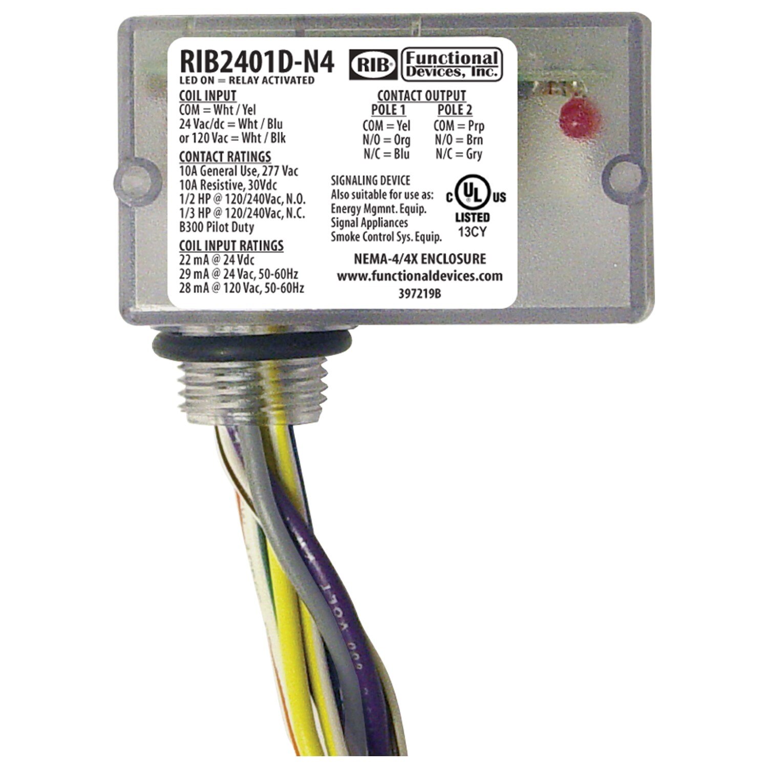 Functional Devices RIB2401D-N4 | Pilot Relays | EnergyControl.com