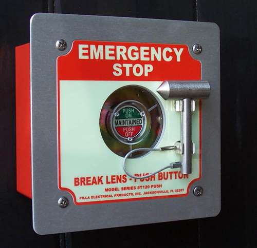 Pilla Electrical ST120FN1BP2SL-Stop | Break Glass Emergency Operator ...