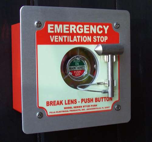 Pilla Electrical ST120FN1BP2SL-Ventilation Stop | Break Glass Emergency ...