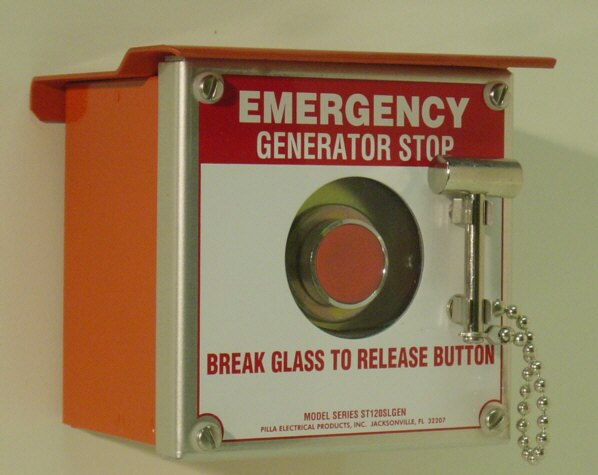Pilla Electrical ST120SN3RSL-Generator Stop | Break Glass Emergency ...